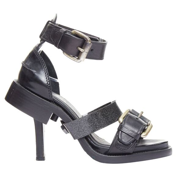 Acne Studios | Shoes | Acne Studios Leather Buckle Deconstructed High ...
